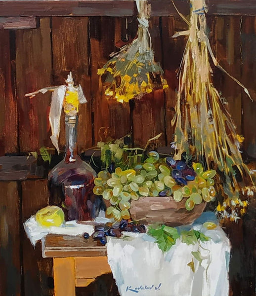 "Rustic Still Life" Oil Painting | Benarto Online Art Gallery